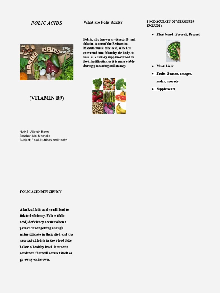 Folic Acid Pamphlet | PDF