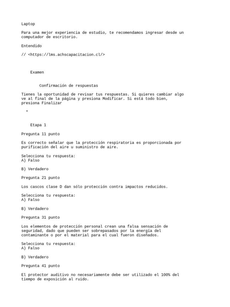 Capacitación ACHS - Eclass | PDF