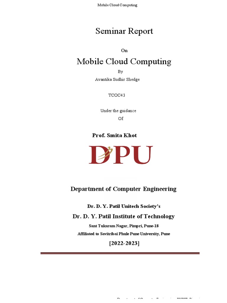 An Overview of Mobile Cloud Computing: Architecture, Applications, Issues and the Future | PDF ...
