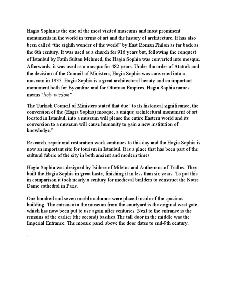 Hagia Sophia | PDF