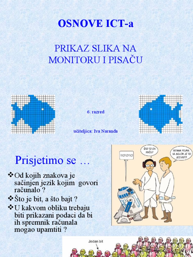 Prikaz Slika Na Monitoru I Pisacu | PDF