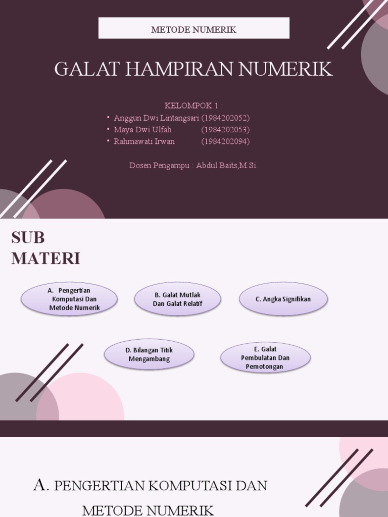 Metode Numerik Kel. 1 New | PDF