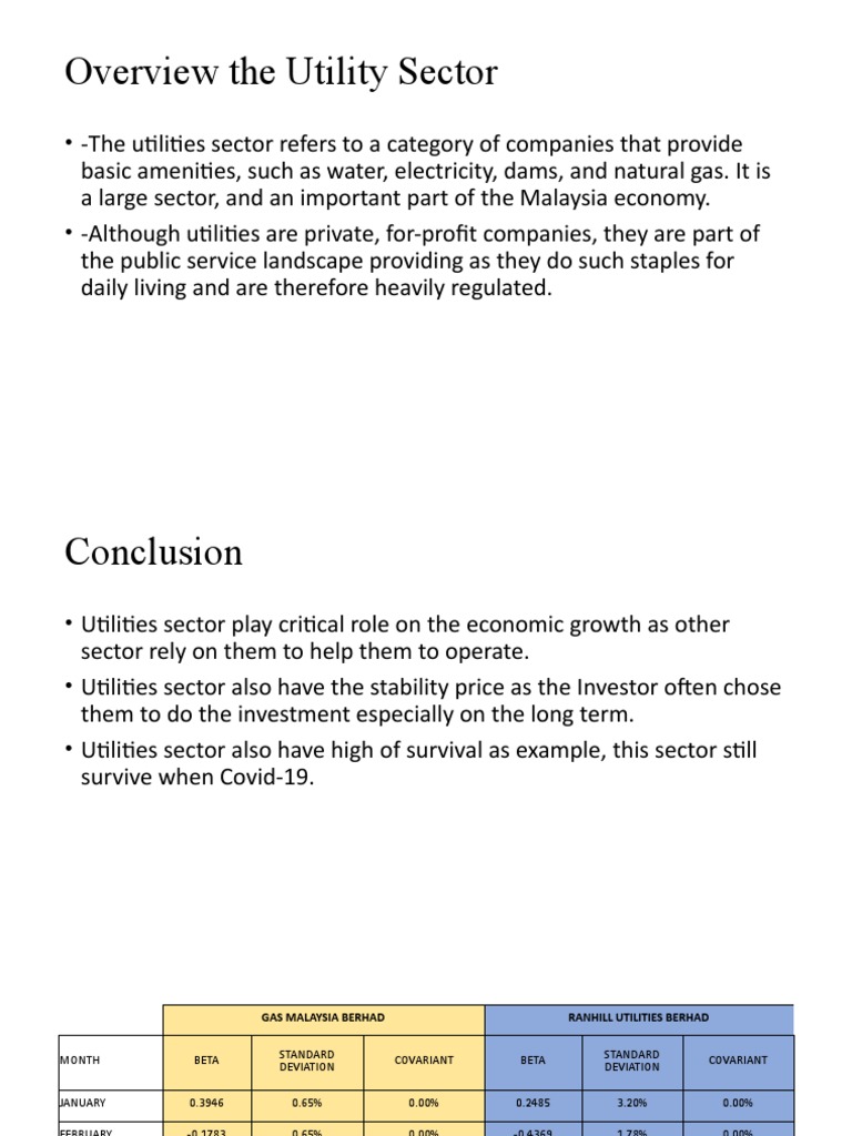 Overview The Utility Sector | Download Free PDF | Public Utility ...