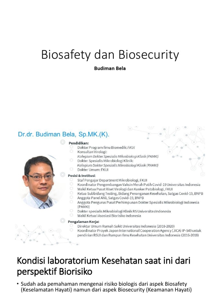 Biosafety Dan Biosecurity | PDF