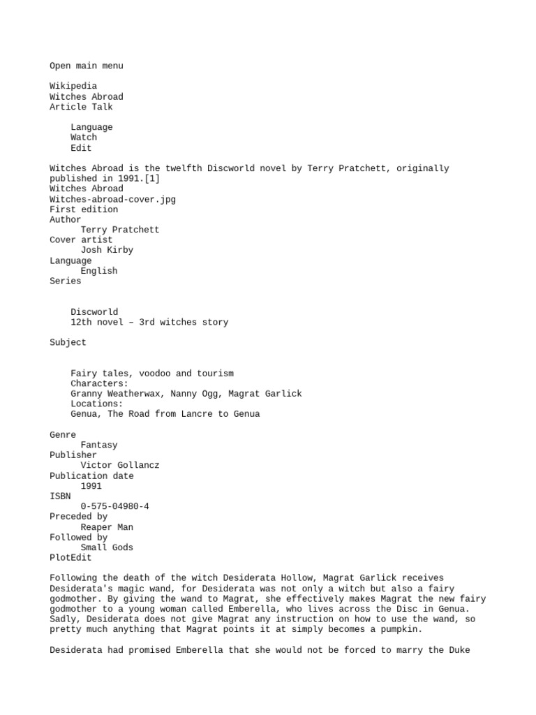 12 Witches Abroad | Download Free PDF | Witches (Discworld) | Fantasy