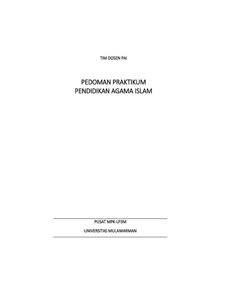 Draf Final Pedoman Praktikum PAI | PDF