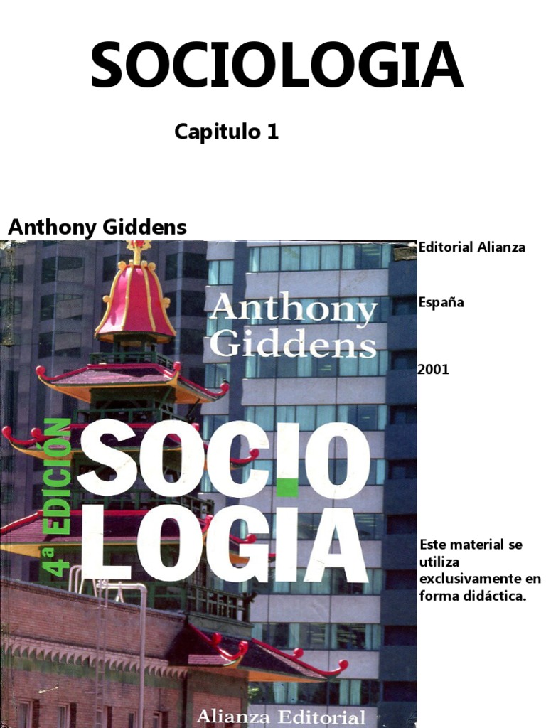 Giddens - Sociología Cap. 1 | PDF | Ciencias del comportamiento | Science