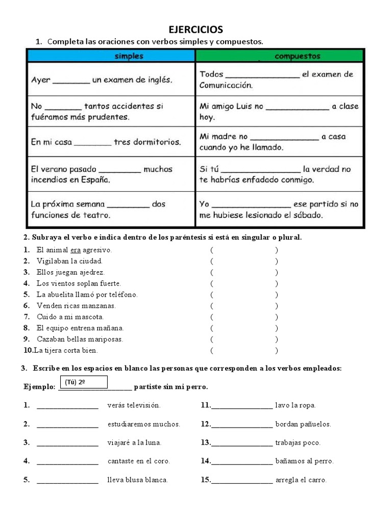 El Verbo 2 | PDF | Verbo | Conjugación gramatical