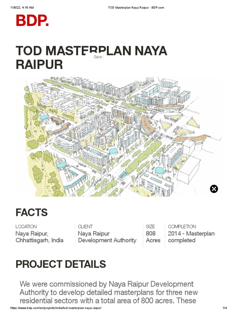 TOD Masterplan Naya Raipur | PDF | City | Mixed Use Development