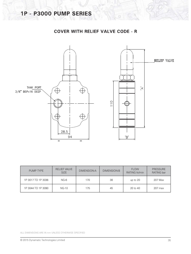 Dowty 1P 4000 Series Single Pump | PDF | Pump | Valve