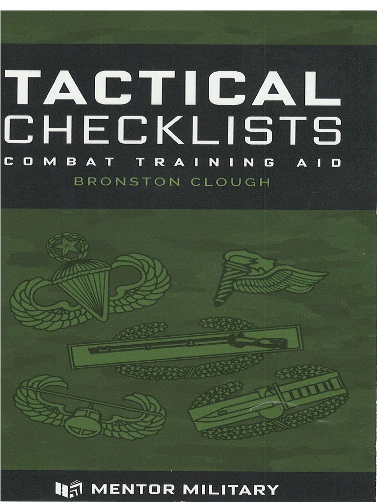 Tactical Checklists Combat Training Aid | PDF