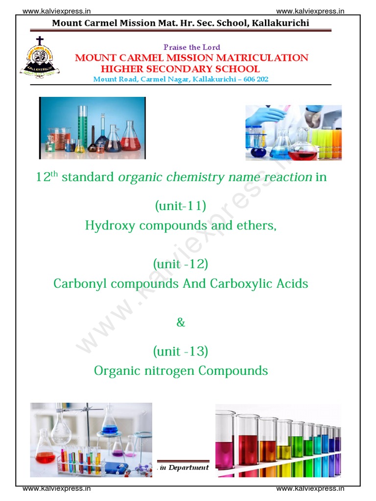 Kalviexpress Che Name Reaction.1pdf | PDF | Aldehyde | Amine