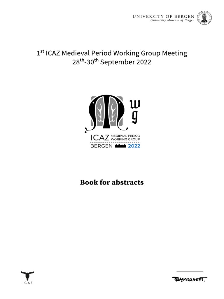 2022-1st ICAZ MWG Meeting - Programme | PDF