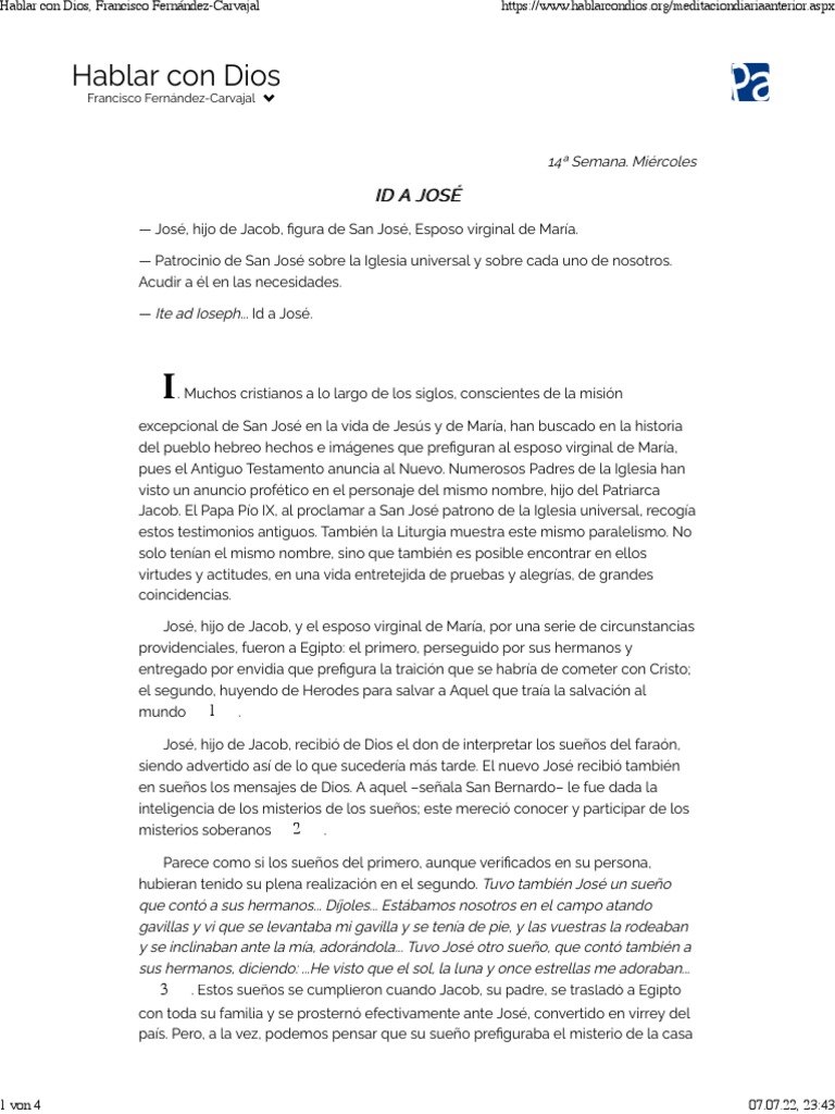 Id A José | PDF | María, madre de Jesús | San José
