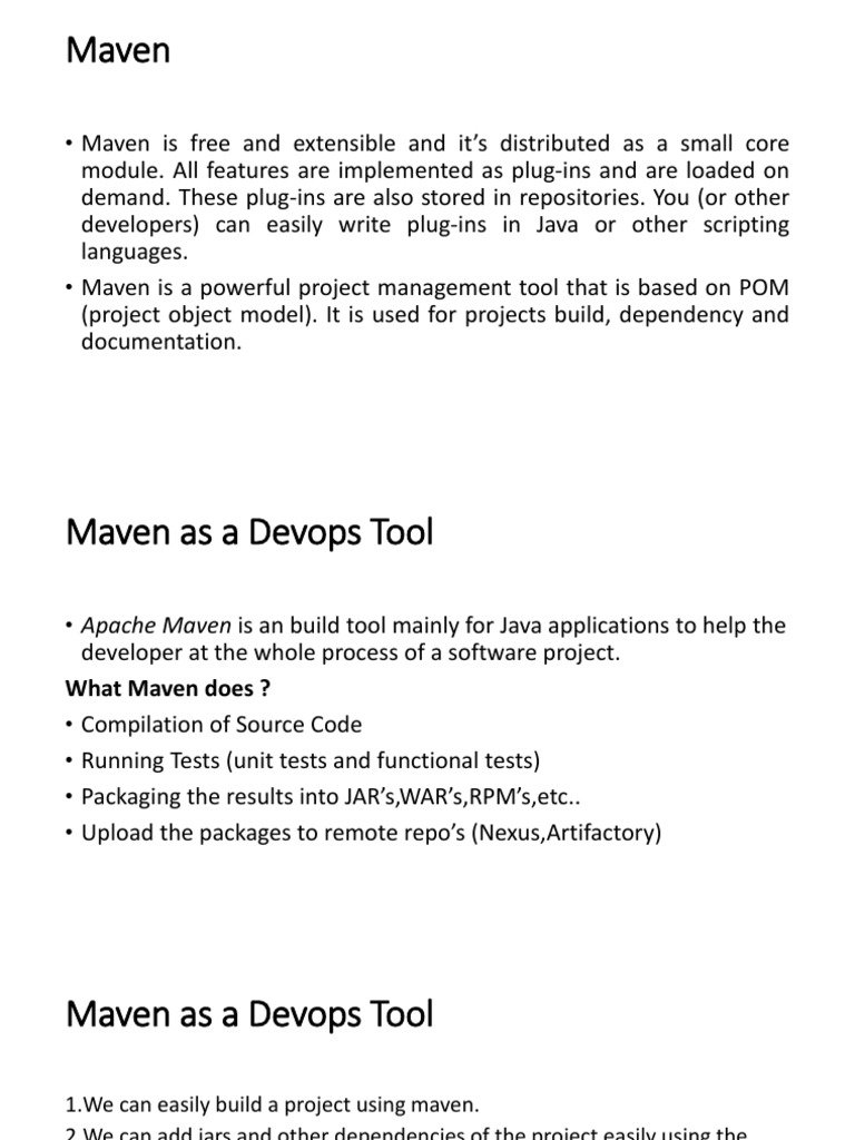 Maven Notes | PDF | Computing | Information Age