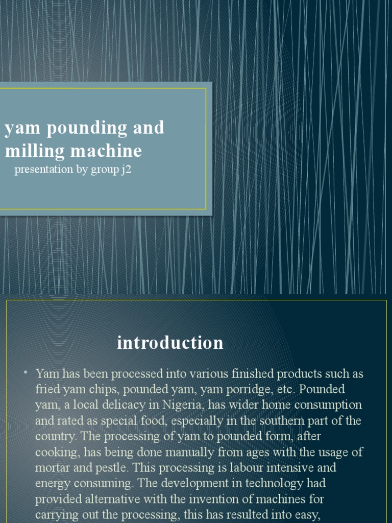 Yam Pounding and Milling Machine | PDF | Machines | Steel