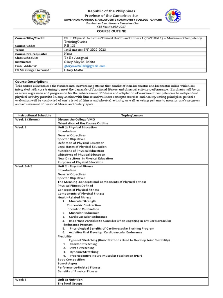 A Guide to Physical Fitness, Healthy Eating, and Movement Competency ...