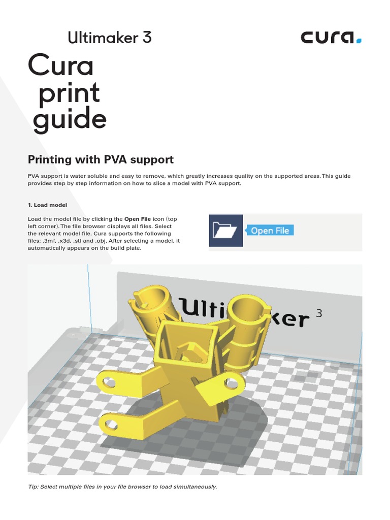 Cura Print Guide - Printing With PVA Support | PDF | Software | Computing