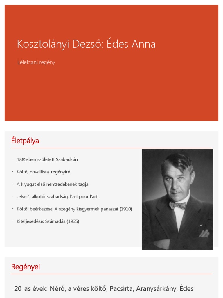 Kosztolányi Dezső - Édes Anna | PDF