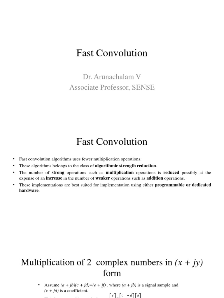 Fast Convolution Cook Toom Algorithm | PDF | Convolution | Polynomial
