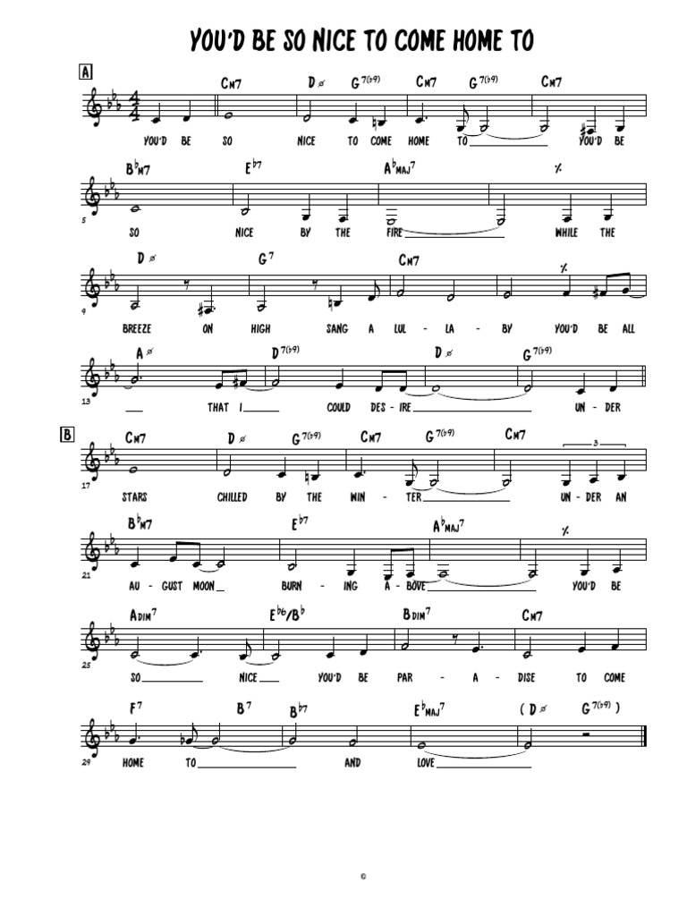 You'd Be So Nice To Come Home To | PDF
