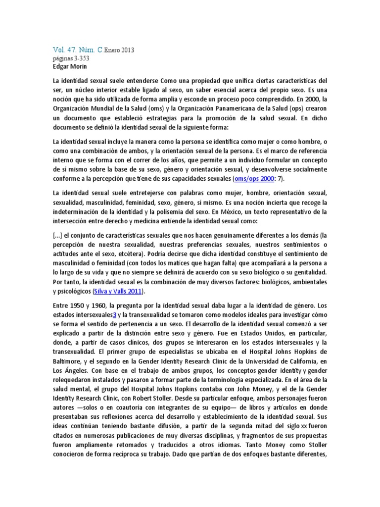 Informacion de Identidad de Genero y Rol | PDF | Género | Estudios de ...