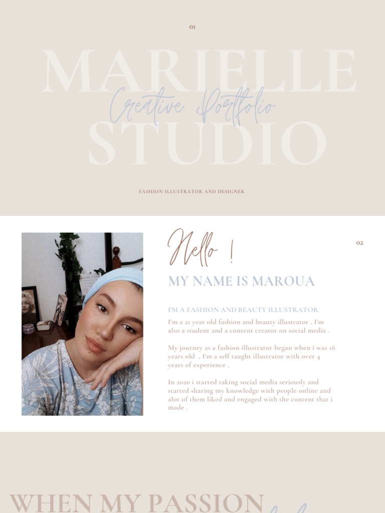 Pink and Brown Simple Handwritten Portfolio Presentation | PDF ...