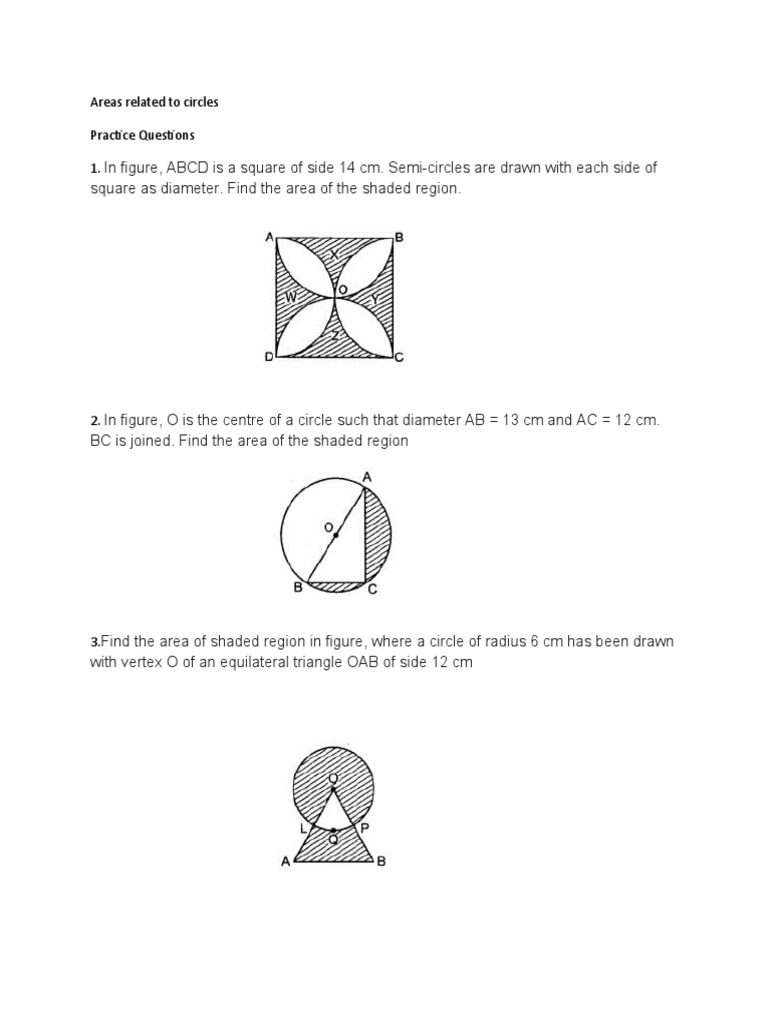 Area Calculations for Circles and Squares | PDF | Home & Garden | Art