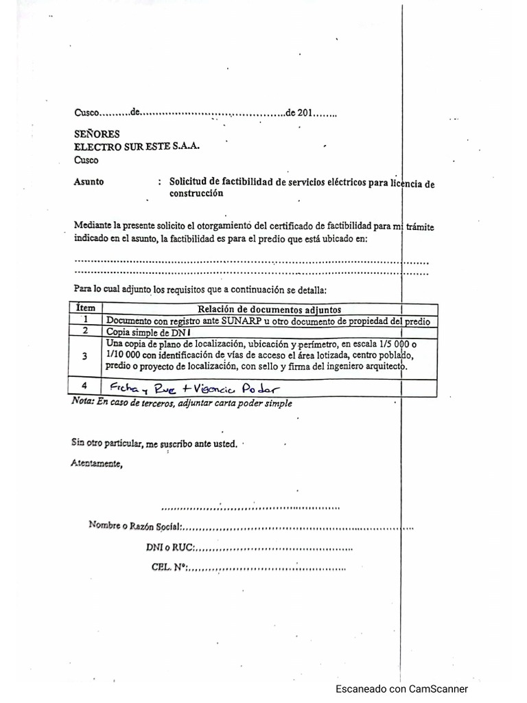 Formulario Factibilidad Electro 2022-11-08 - 2 | PDF