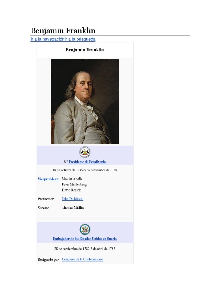 Benjamin Franklin | PDF | Benjamin Franklin