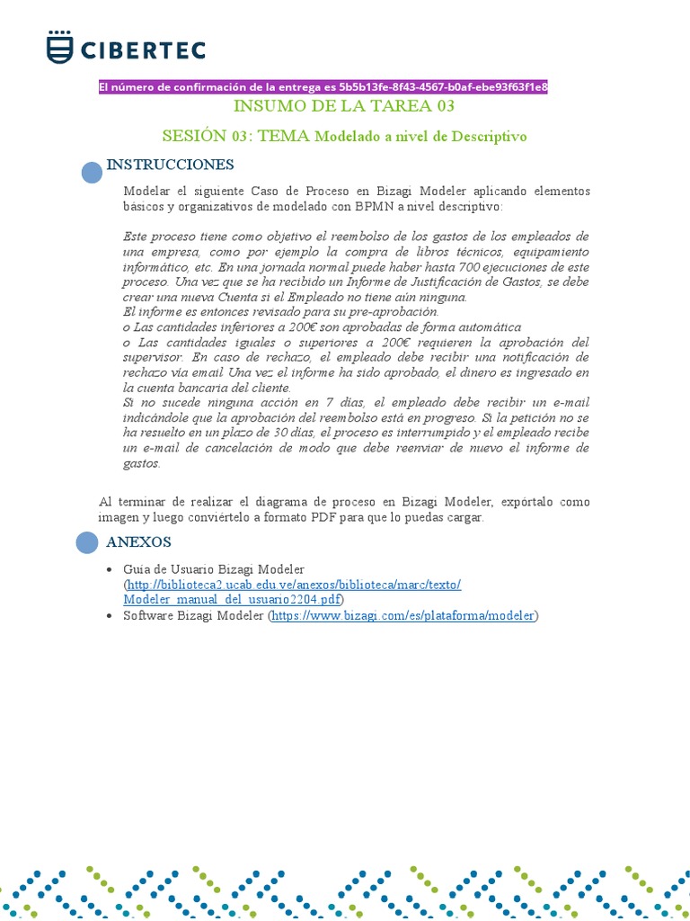 Tarea 03 2021 01 Modelado de Procesos de Negocio (2389) | PDF | Edad de información | Ingeniería ...