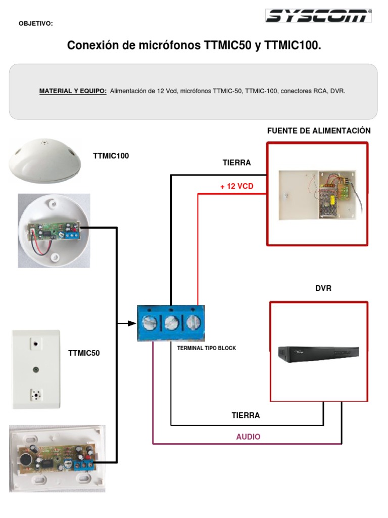 Conexion Micrófonos Ttmic50 y Ttmic100 | PDF