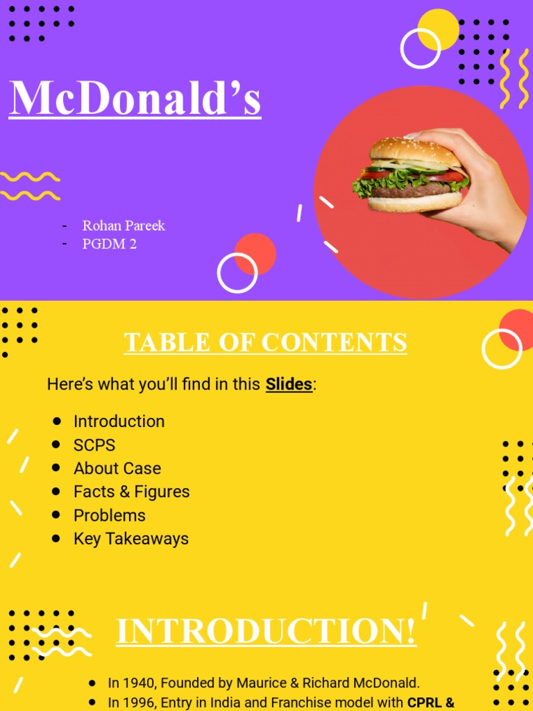 Mcdonald Rohan Pareek | PDF