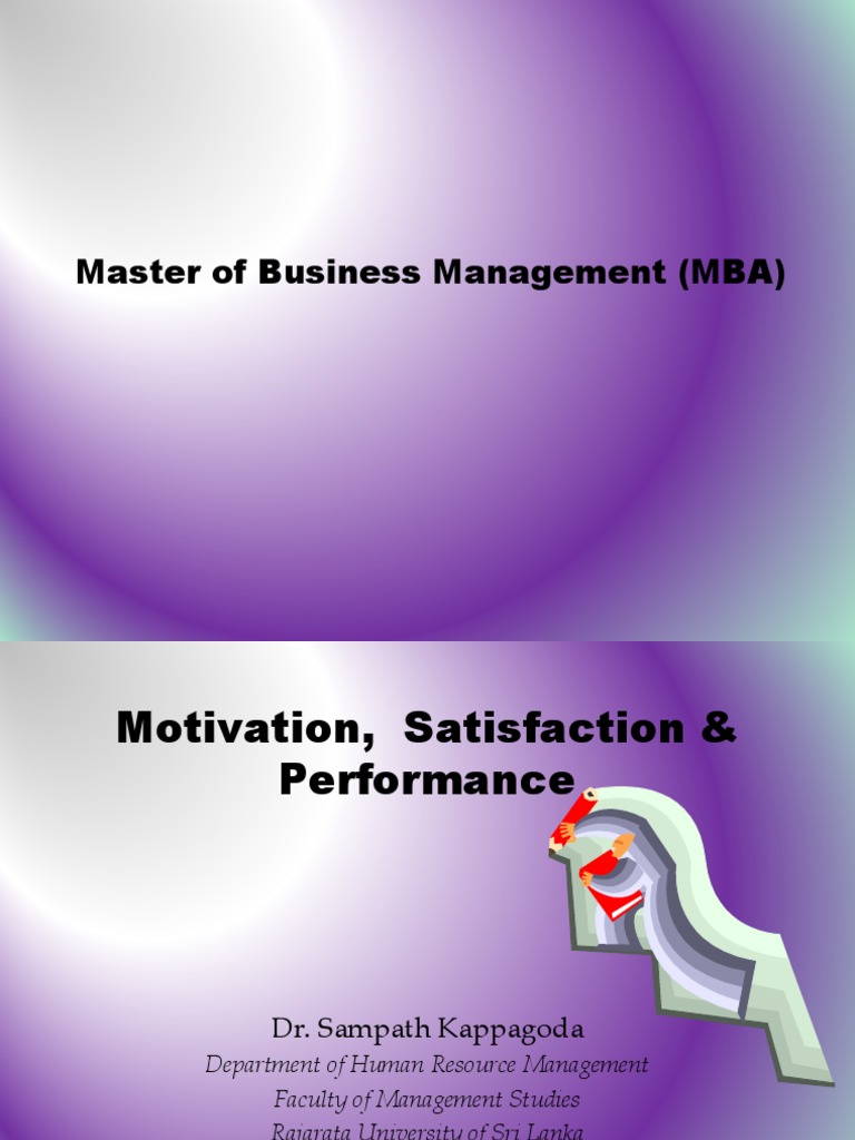 Motivation - MBA | PDF | Motivational | Motivation
