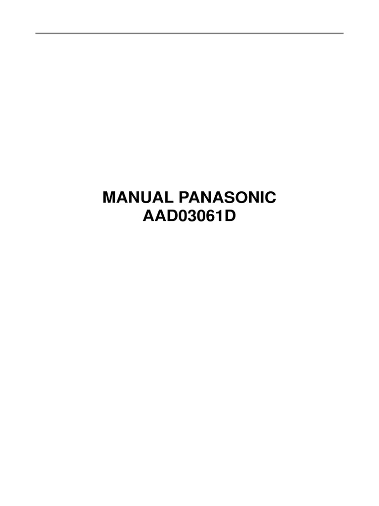 Panasonic AAD03061 | PDF | Frequency | Acceleration