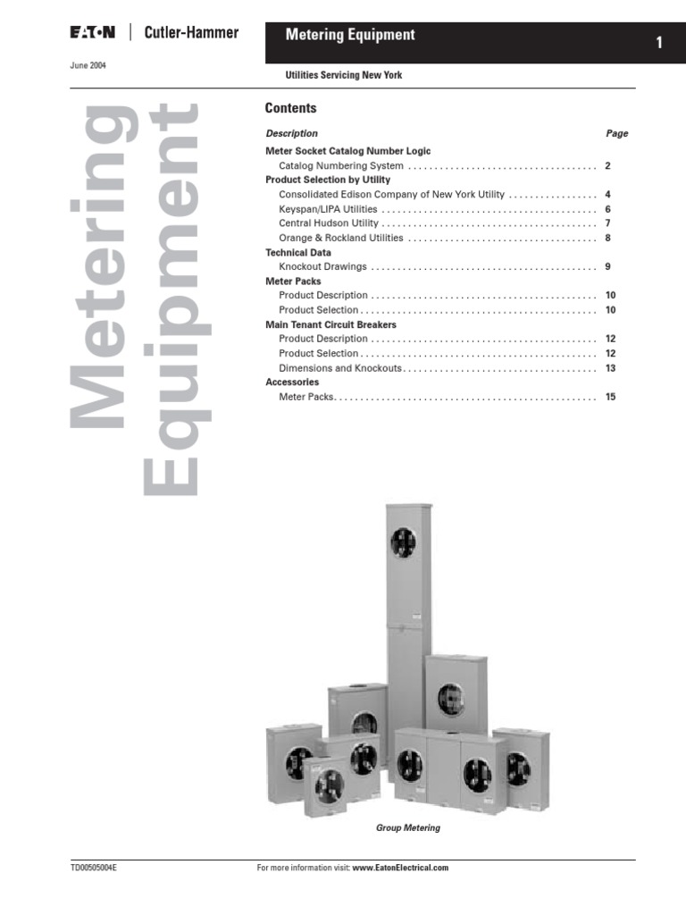 Eaton Group Metering NYC | PDF | Electrical Connector | Ac Power Plugs ...