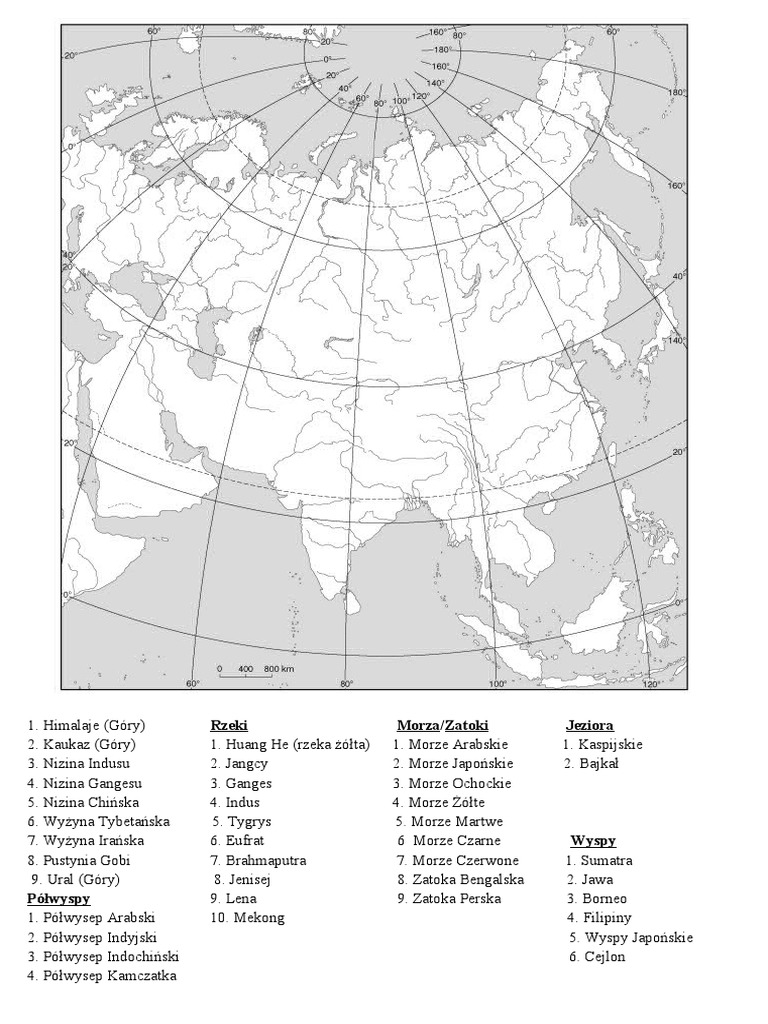 1a Mapa Fizyczna Azji | PDF