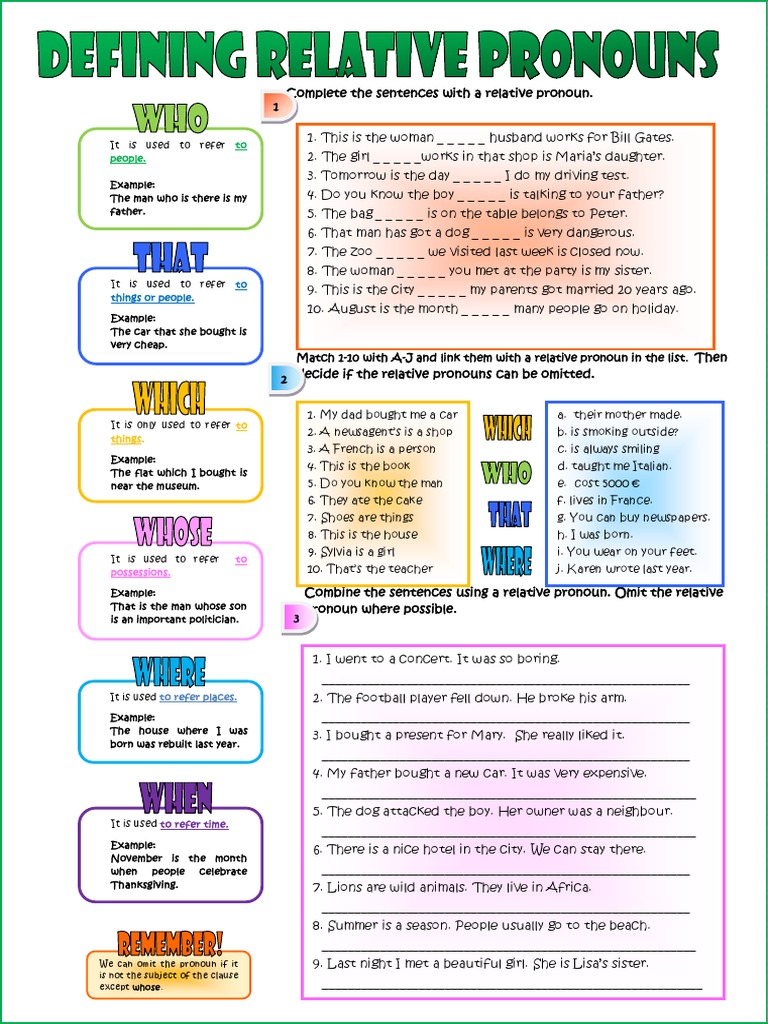 Relative Pronouns | Download Free PDF | Pronoun | Linguistics