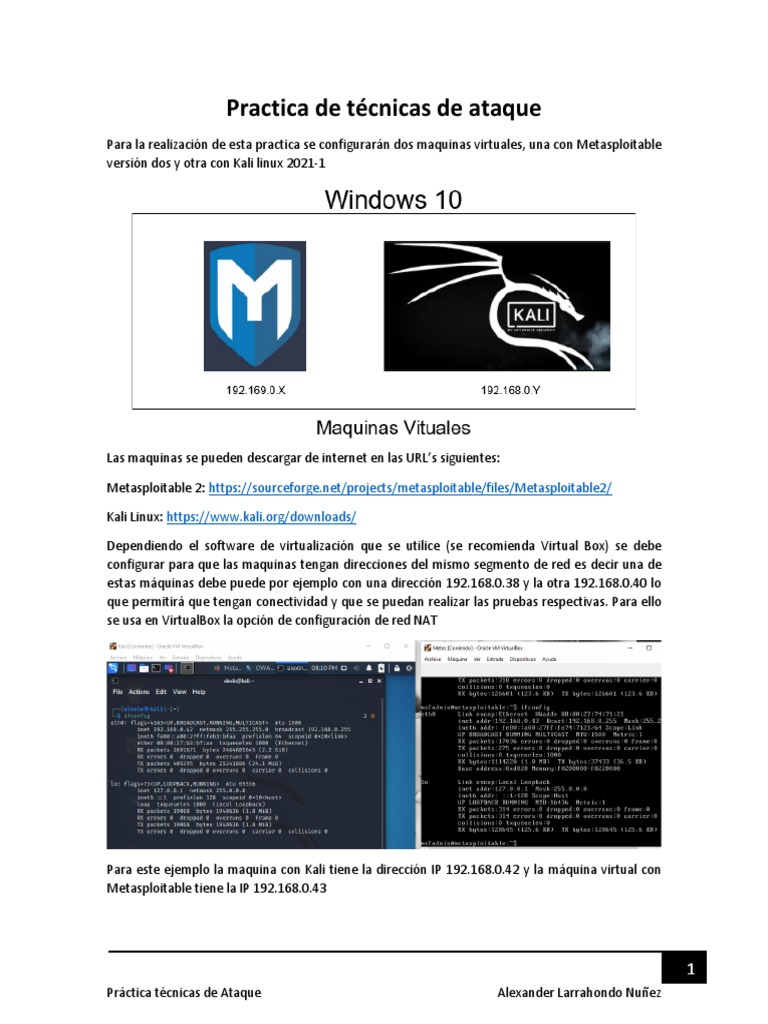 Practica técnicas de ataque | PDF | Gestión de tecnología de la ...
