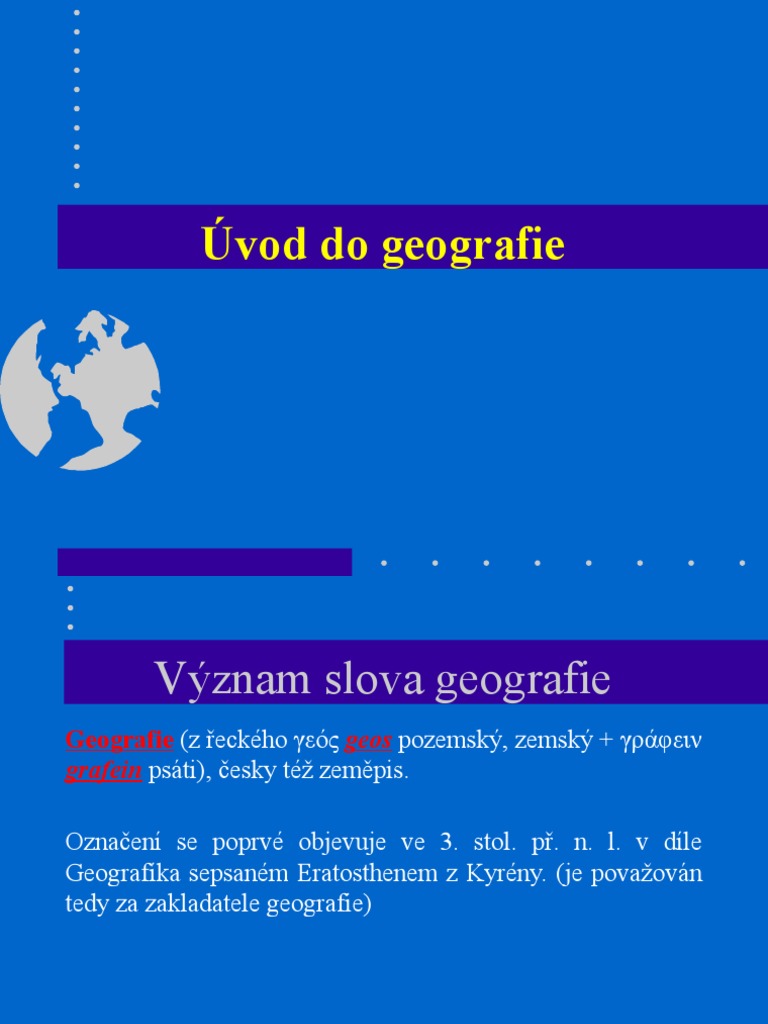 Uvod Do Geografie 3 | PDF