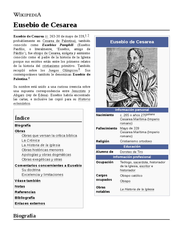 Eusebio de Cesarea | PDF | Eusebio