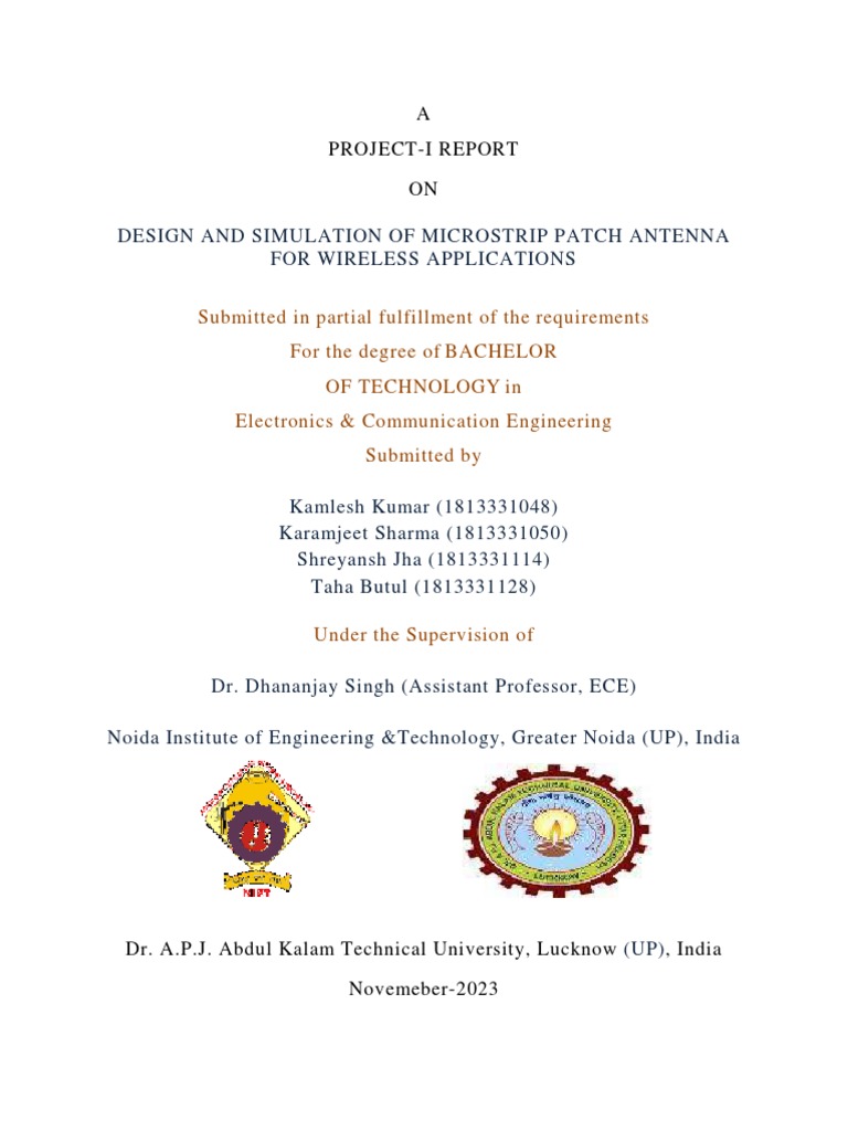 Project-1 Report Guidelines | PDF | Antenna (Radio) | Polarization (Waves)