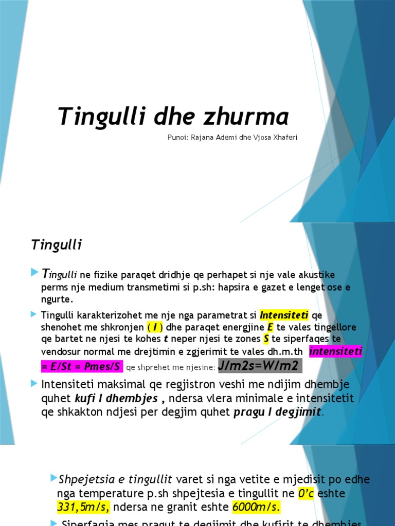 Tingulli Dhe Zhurma | PDF