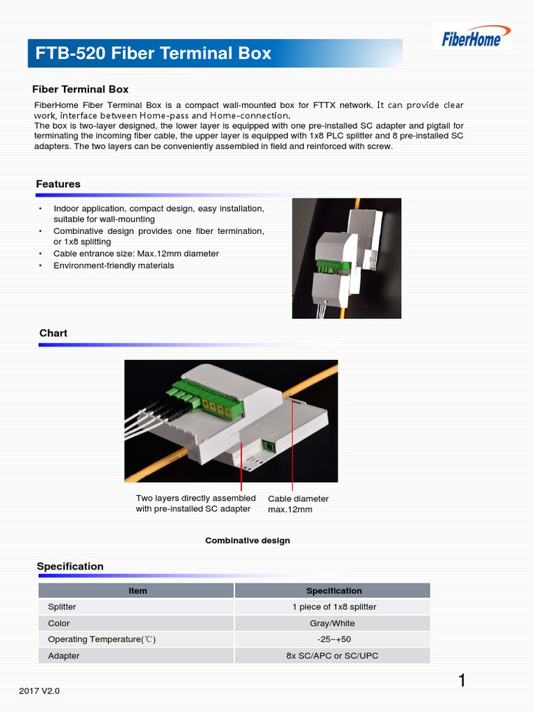 Annex 02 Indoor Box FTB-520 Specification-FiberHome | Download Free PDF ...