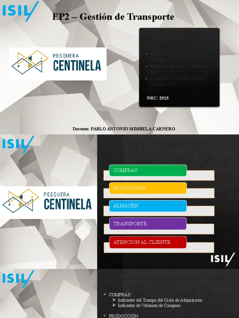 NRC 2915 - EP2 - Gestión de Transporte - Grupal | PDF | Inventario | Gestión de la cadena de ...