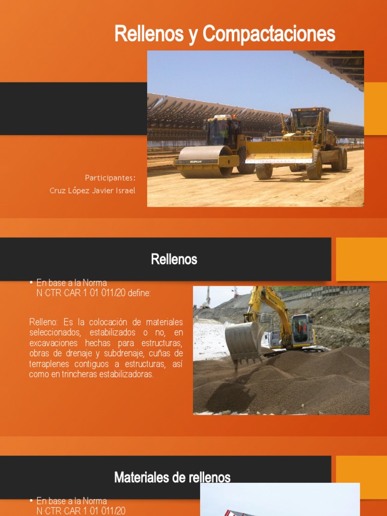 Rellenos y Compactaciones | Descargar gratis PDF | Suelo | Agua