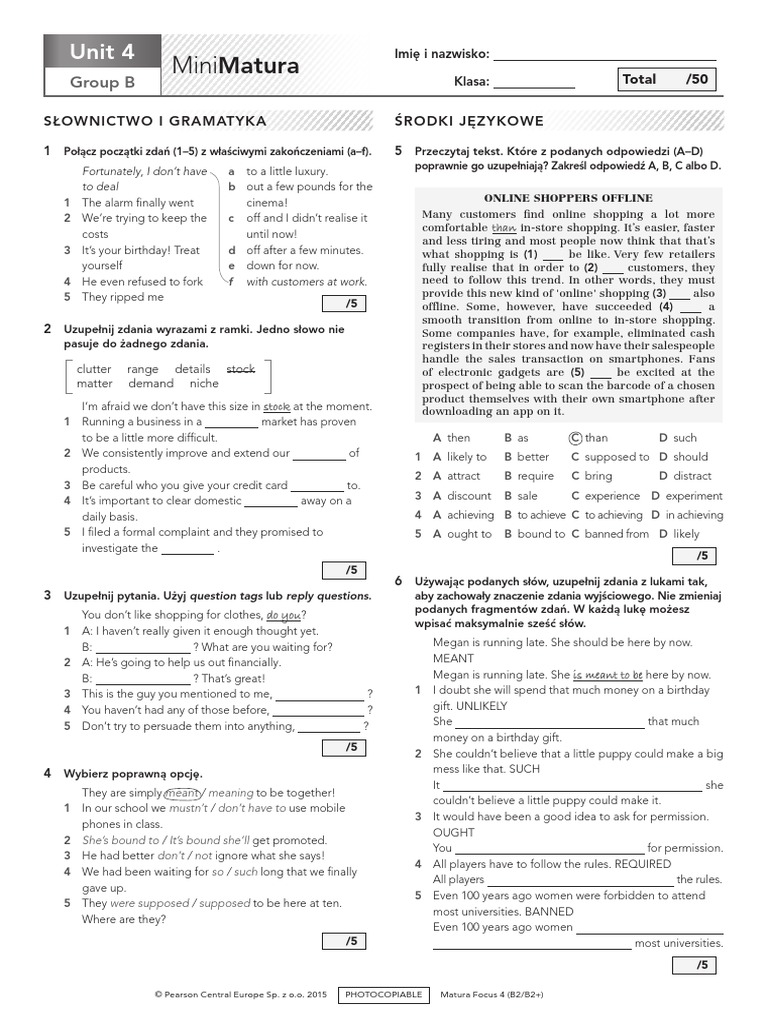 Unit 4 MiniMatura Group B | PDF | Retail | Online Shopping