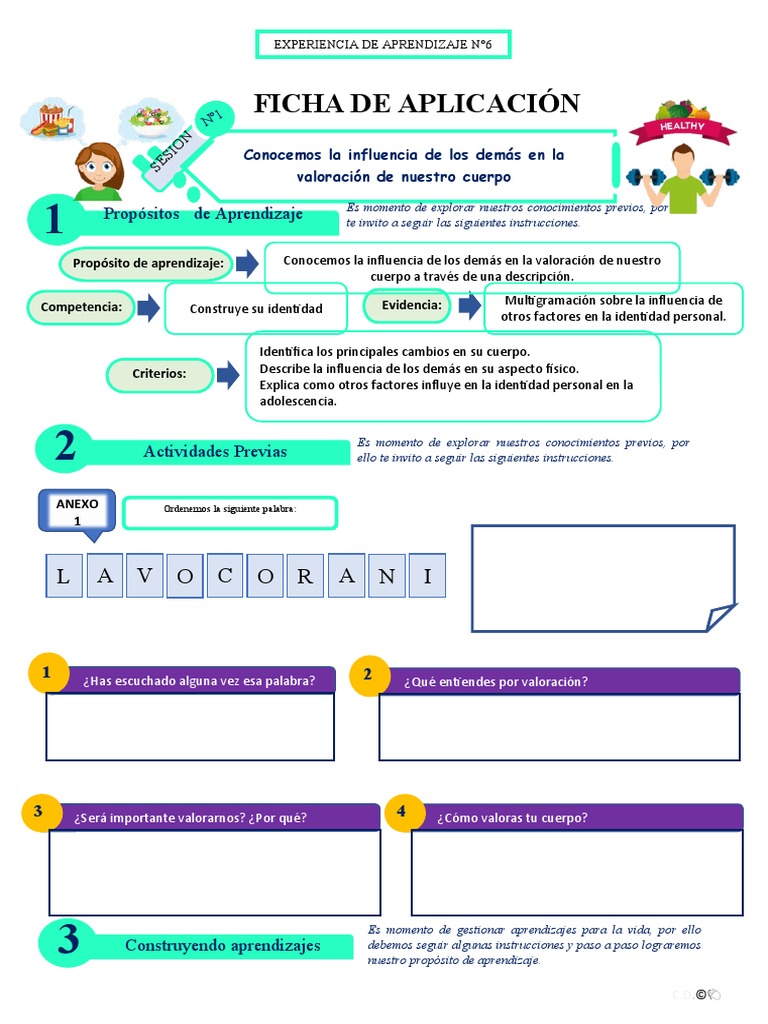 1° Ficha de Aplicación-Sesión1-Sem.1-Exp.7-Dpcc | Descargar gratis PDF | Las emociones | Aprendizaje