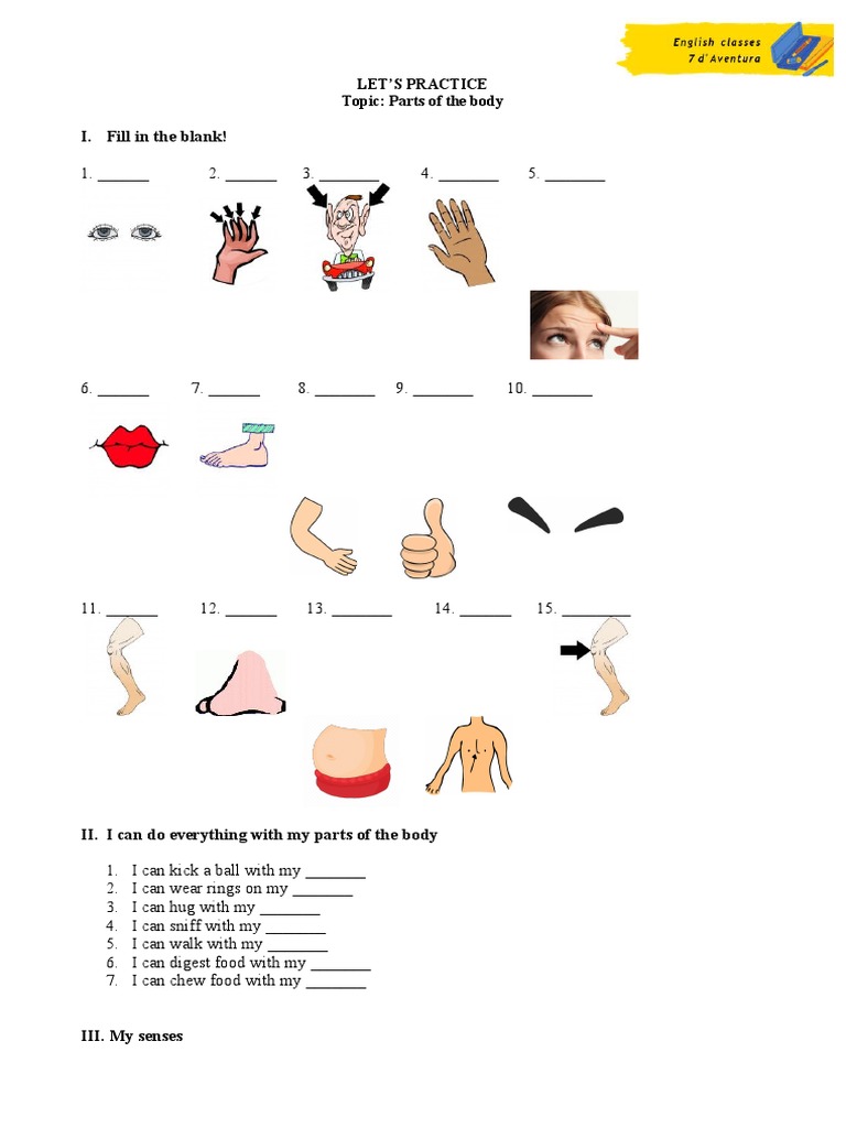 A1. Homework. Body Parts | PDF | Career & Growth | Self-Improvement