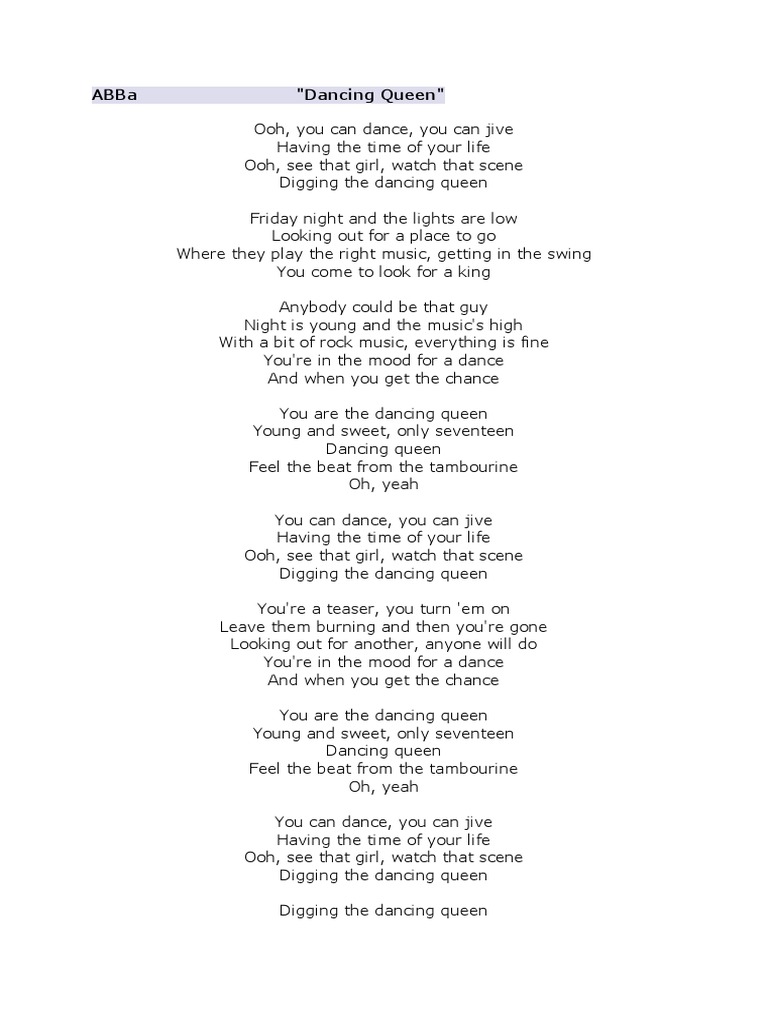Abba - Dancing Queen | PDF | Art